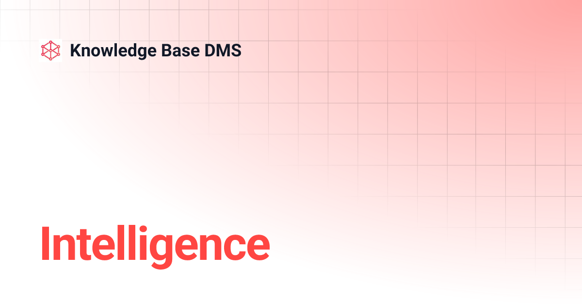 Intelligence | Knowledge Base DMS