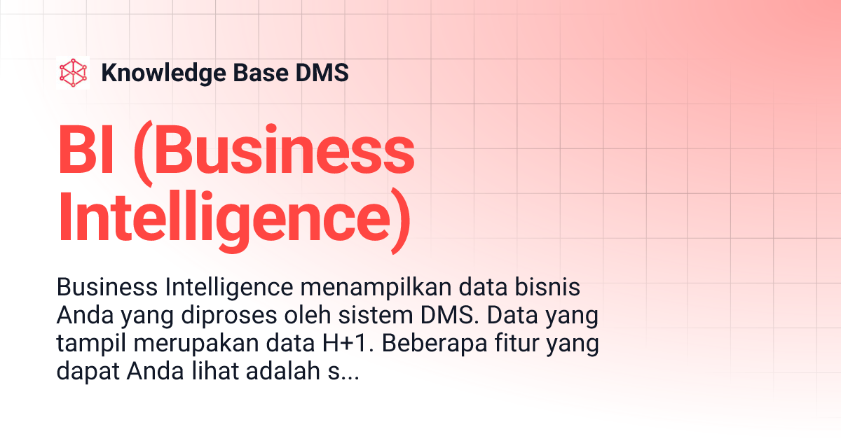 BI (Business Intelligence) | Knowledge Base DMS