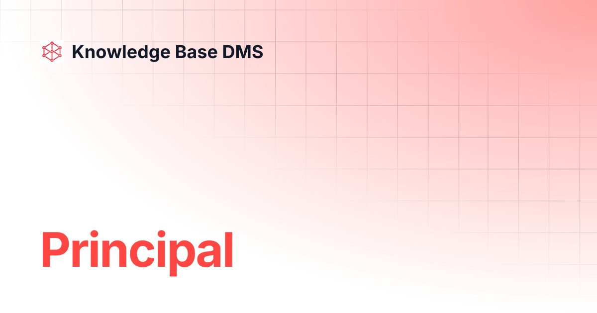 Principal | Knowledge Base DMS