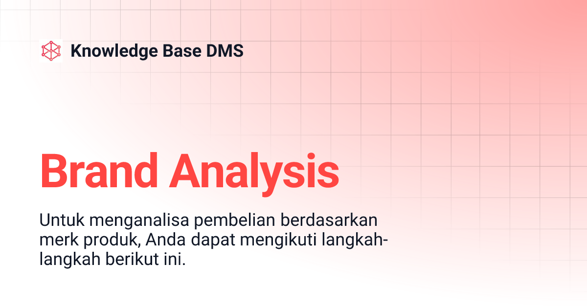 Brand Analysis | Knowledge Base DMS