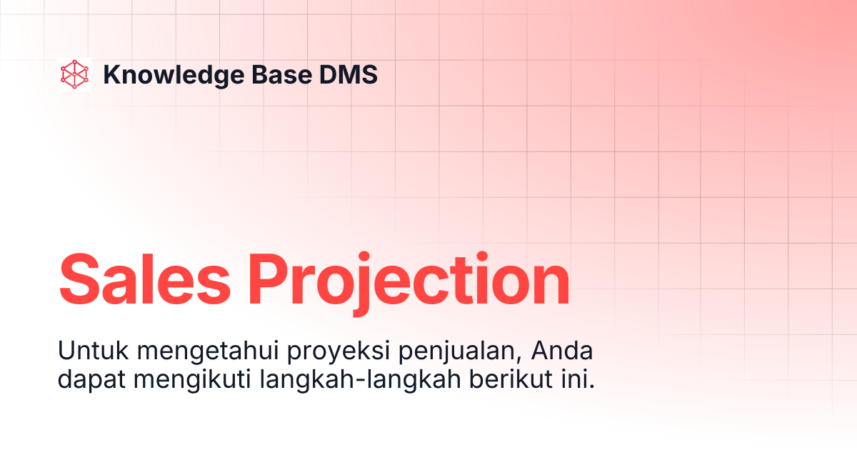 Sales Projection | Knowledge Base DMS